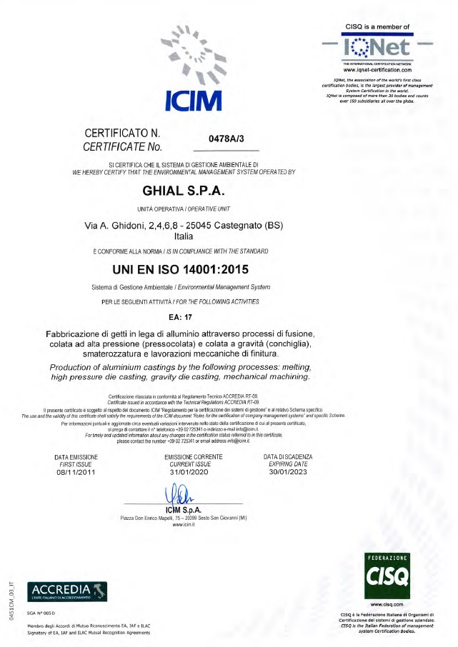 Certificazioni | Ghial